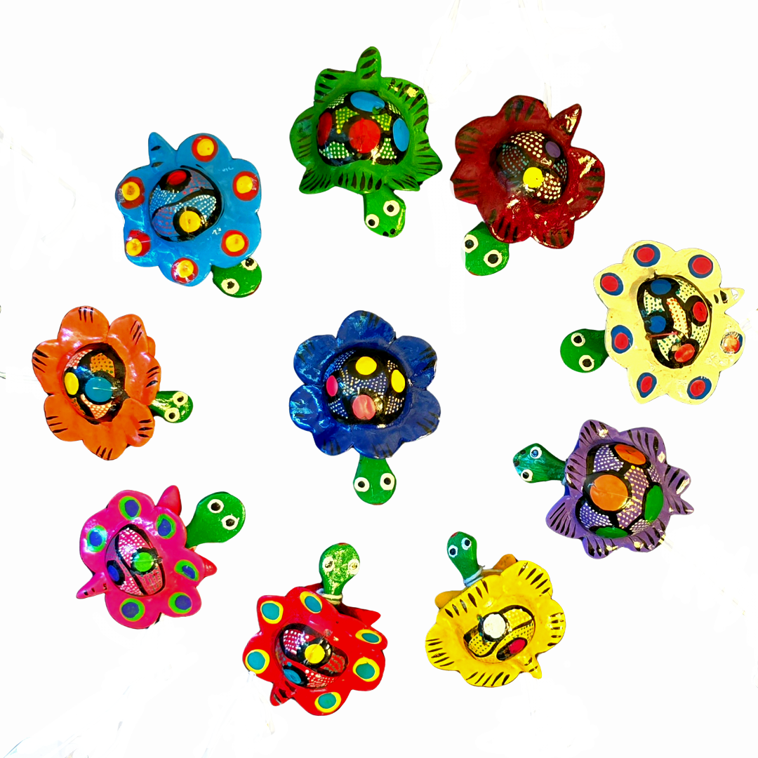 Bobble-head resin water turtle figures - made by an artisan from the ...